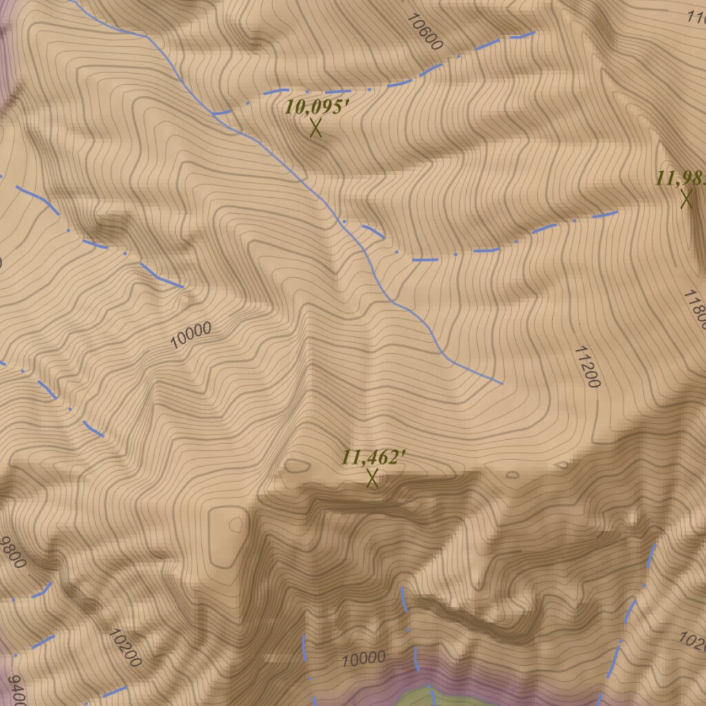 Cimarrona Peak, Colorado 7.5 Minute Topographic Map - Color Hillshade ...