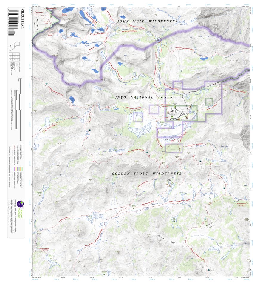 Cirque Peak, California 7.5 Minute Topographic Map by Apogee Mapping ...