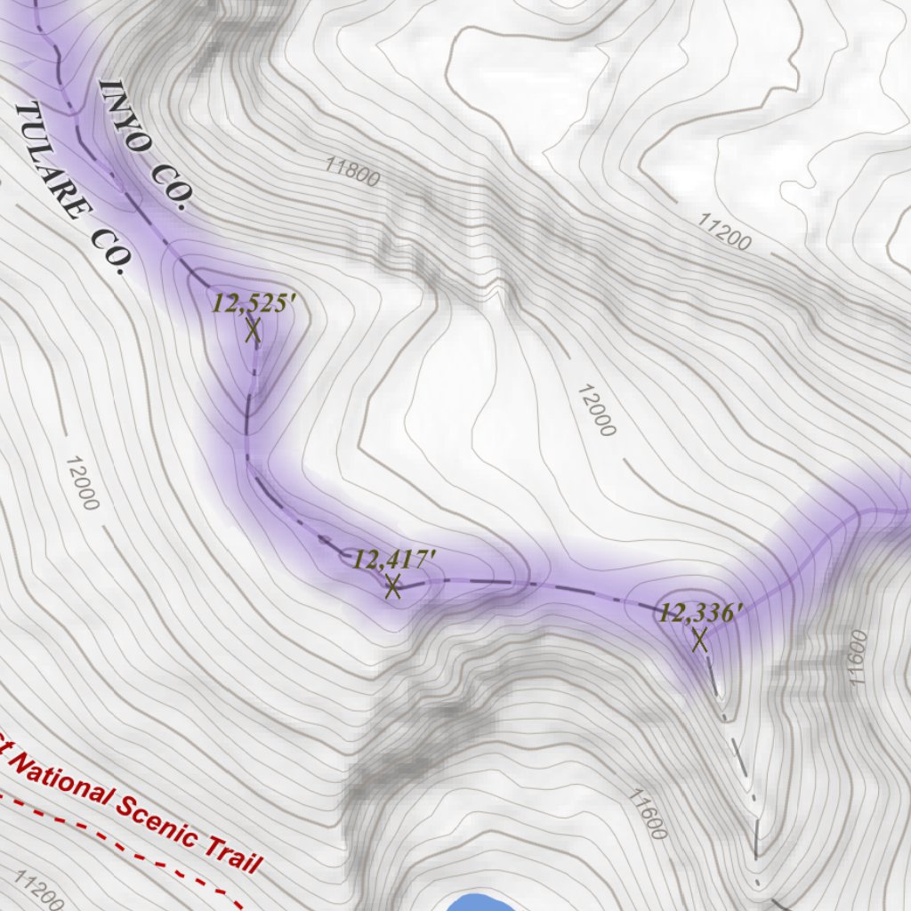 Cirque Peak, California 7.5 Minute Topographic Map by Apogee Mapping ...