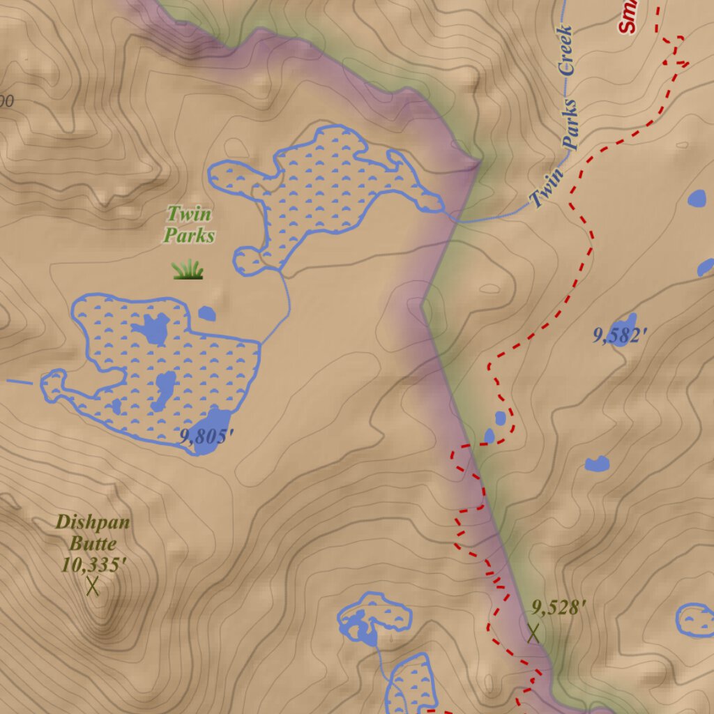 Dickinson Park, Wyoming 7.5 Minute Topographic Map - Color Hillshade by ...