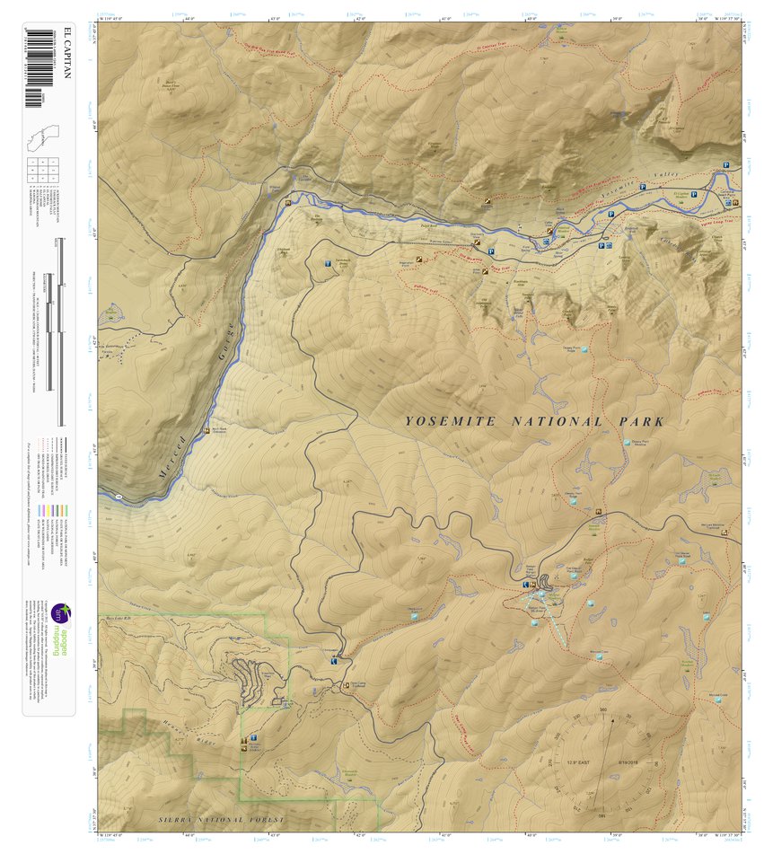 El Capitan, California 7.5 Minute Topographic Map - Color Hillshade by ...
