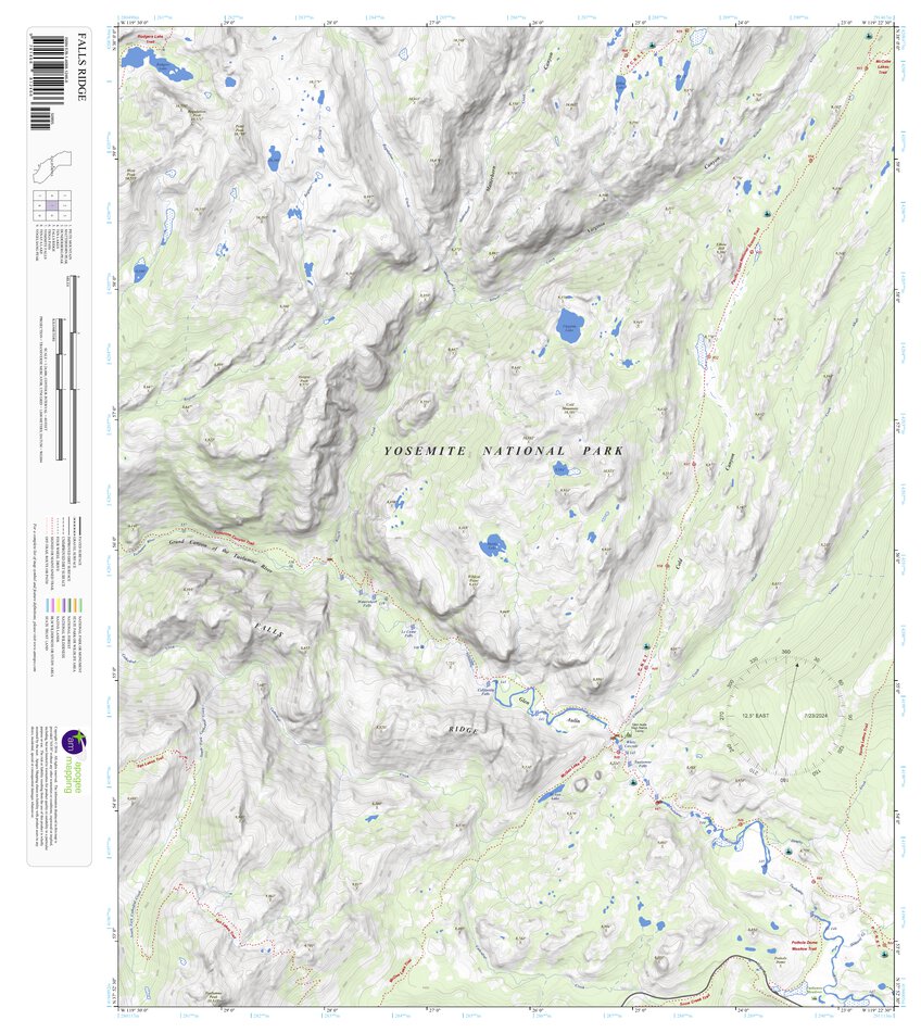 Falls Ridge, California 7.5 Minute Topographic Map by Apogee Mapping ...