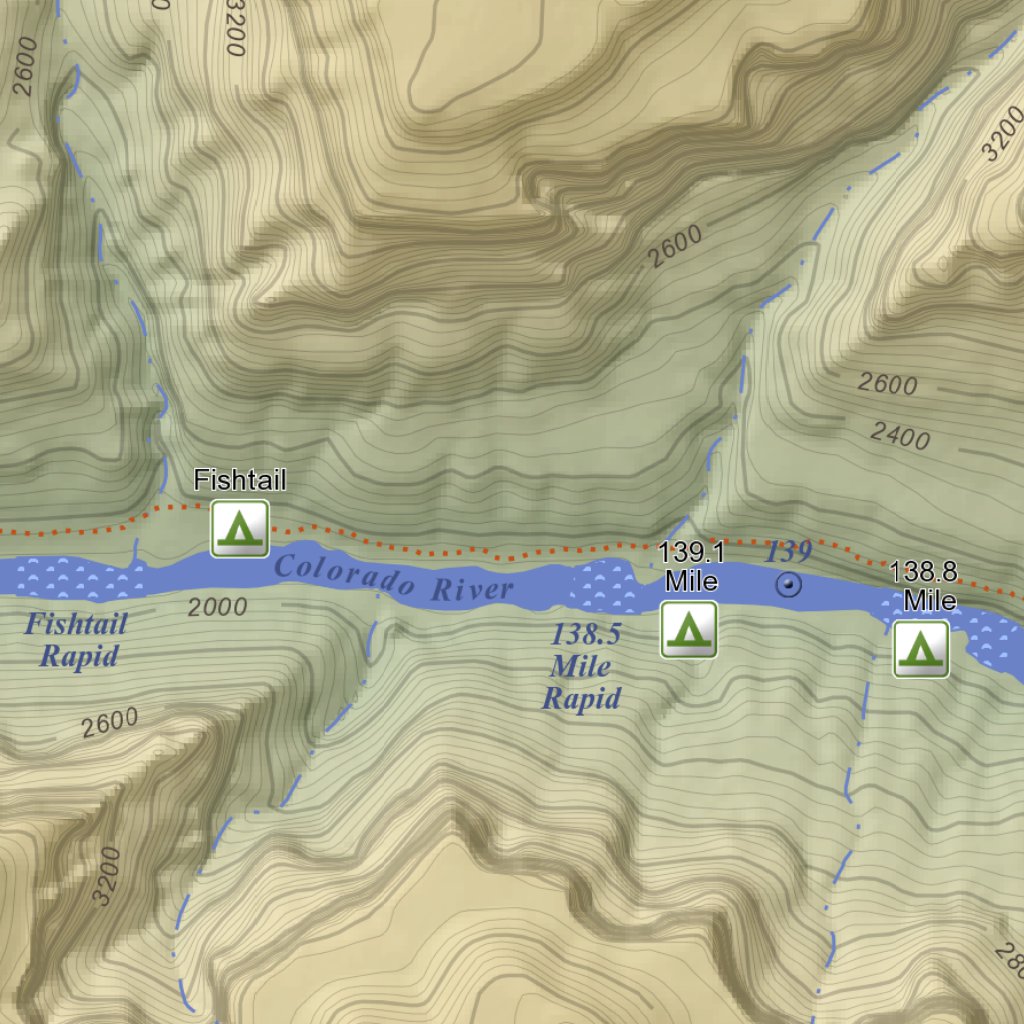 Fishtail Mesa, Arizona 7.5 Minute Topographic Map - Color Hillshade by ...