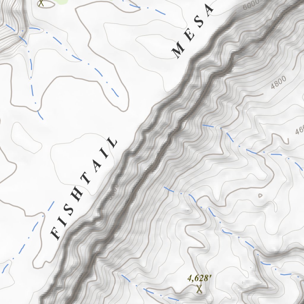 Fishtail Mesa, Arizona 7.5 Minute Topographic Map by Apogee Mapping ...
