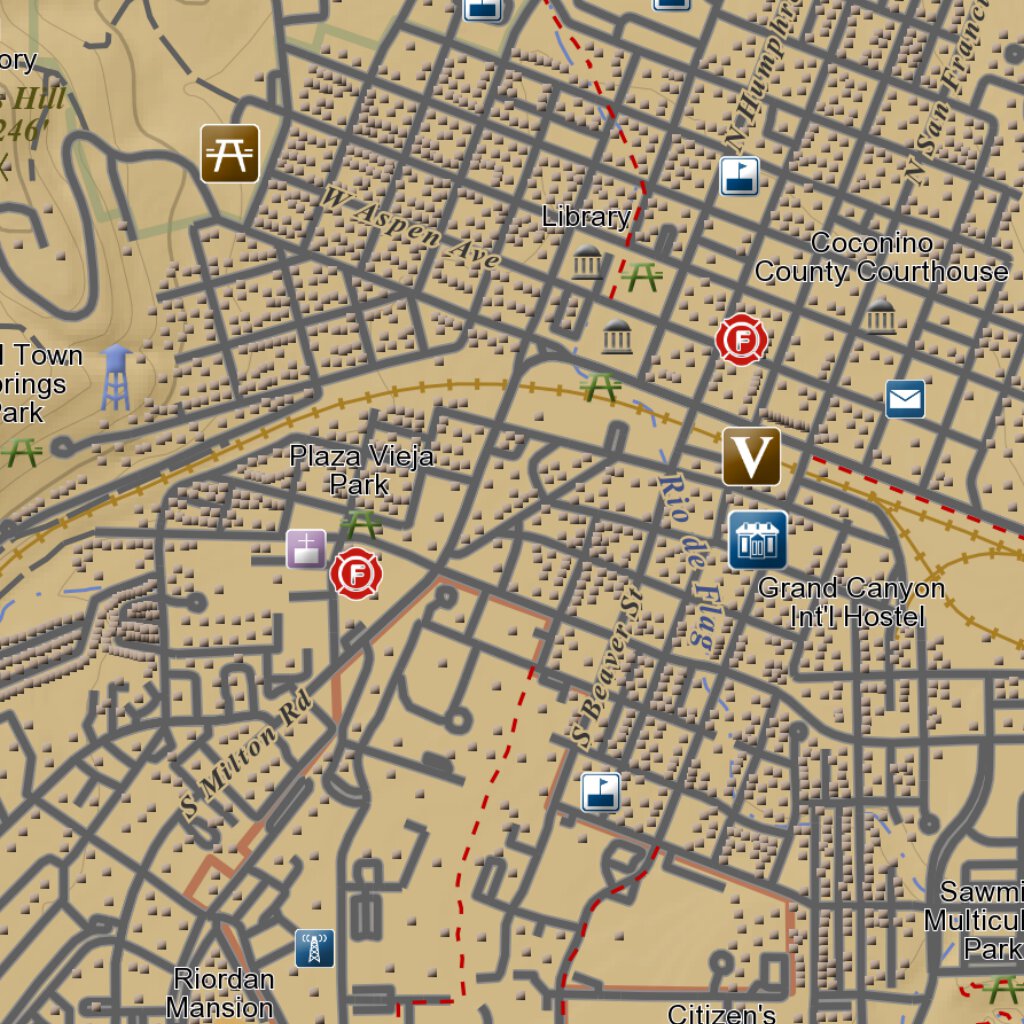 Flagstaff West, Arizona 7.5 Minute Topographic Map - Color Hillshade by ...