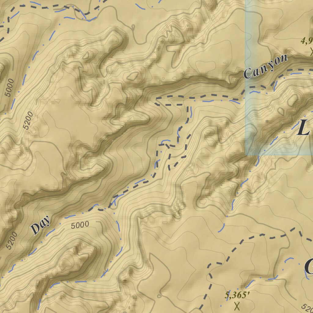 Gold Bar Canyon, Utah 7.5 Minute Topographic Map - Color Hillshade by ...