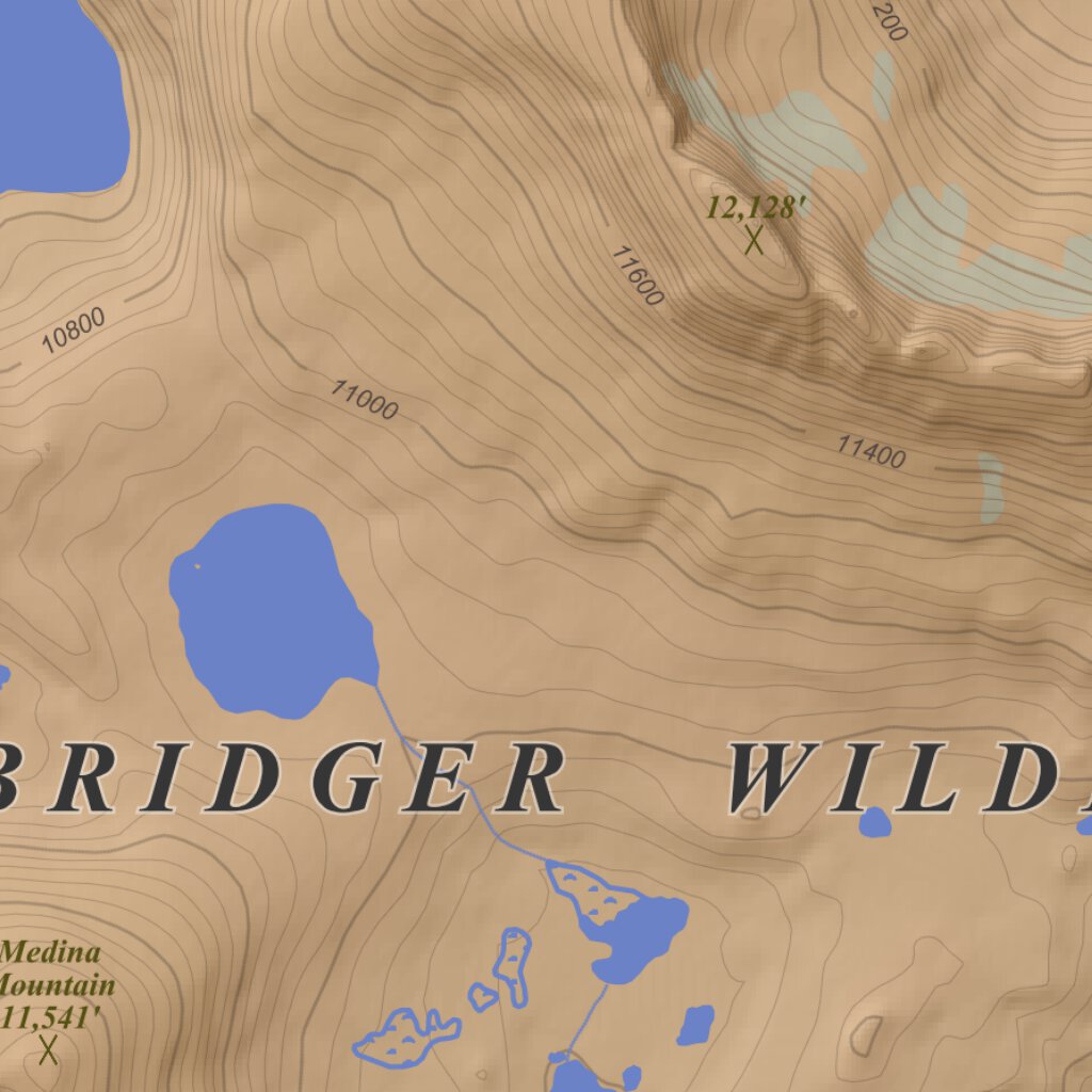 Halls Mountain, Wyoming 7.5 Minute Topographic Map - Color Hillshade by ...