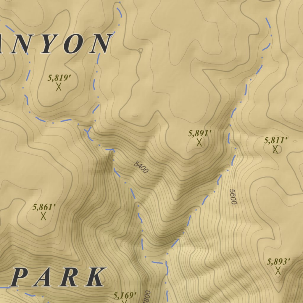 Hancock Knolls, Arizona 7.5 Minute Topographic Map - Color Hillshade by ...