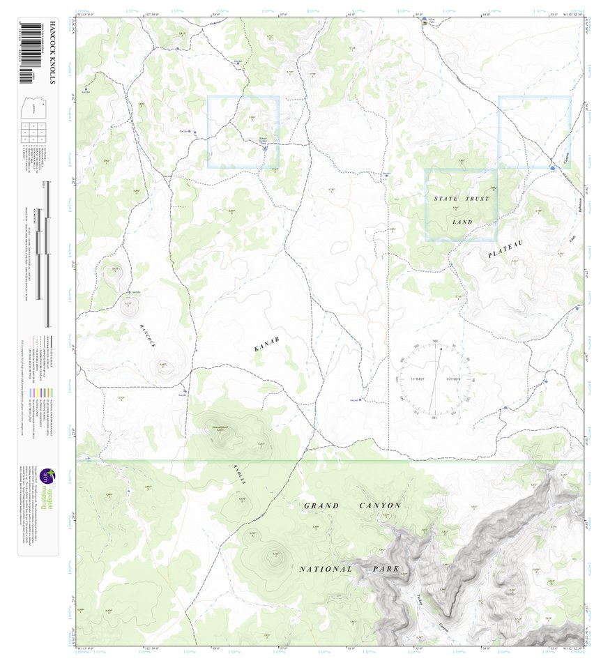 Hancock Knolls, Arizona 7.5 Minute Topographic Map by Apogee Mapping ...