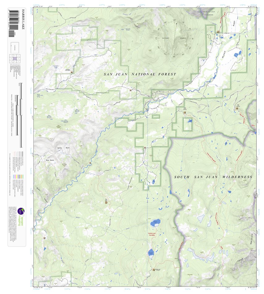 Harris Lake, Colorado 7.5 Minute Topographic Map by Apogee Mapping, Inc ...