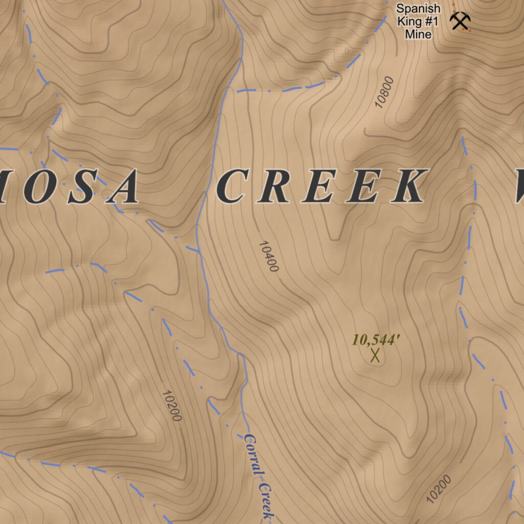 Hermosa Peak, Colorado 7.5 Minute Topographic Map - Color Hillshade by ...