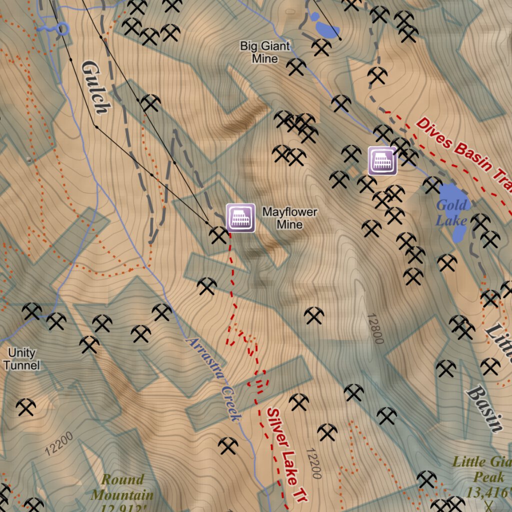 Howardsville, Colorado 7.5 Minute Topographic Map - Color Hillshade by ...