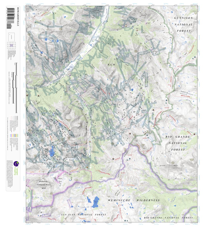 Howardsville, Colorado 7.5 Minute Topographic Map by Apogee Mapping ...