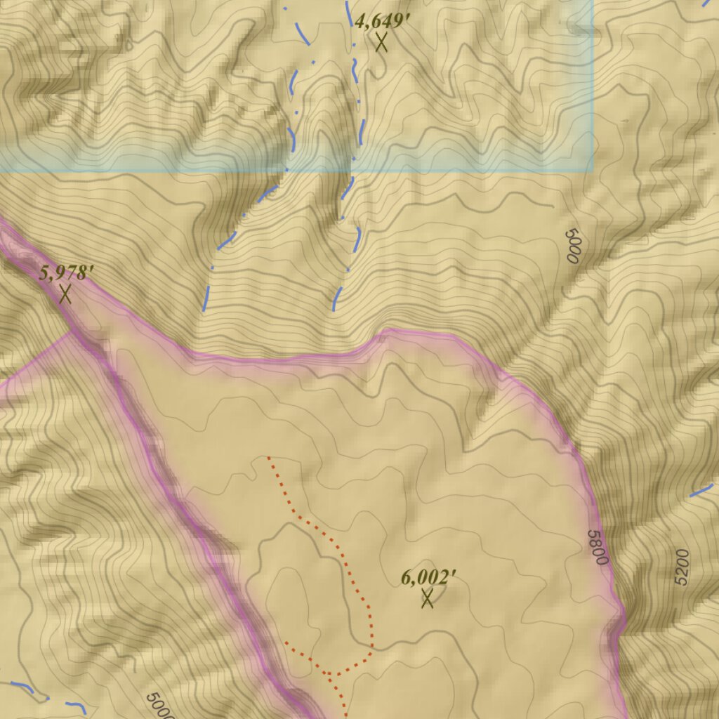 Lockhart Basin, Utah 7.5 Minute Topographic Map - Color Hillshade by ...