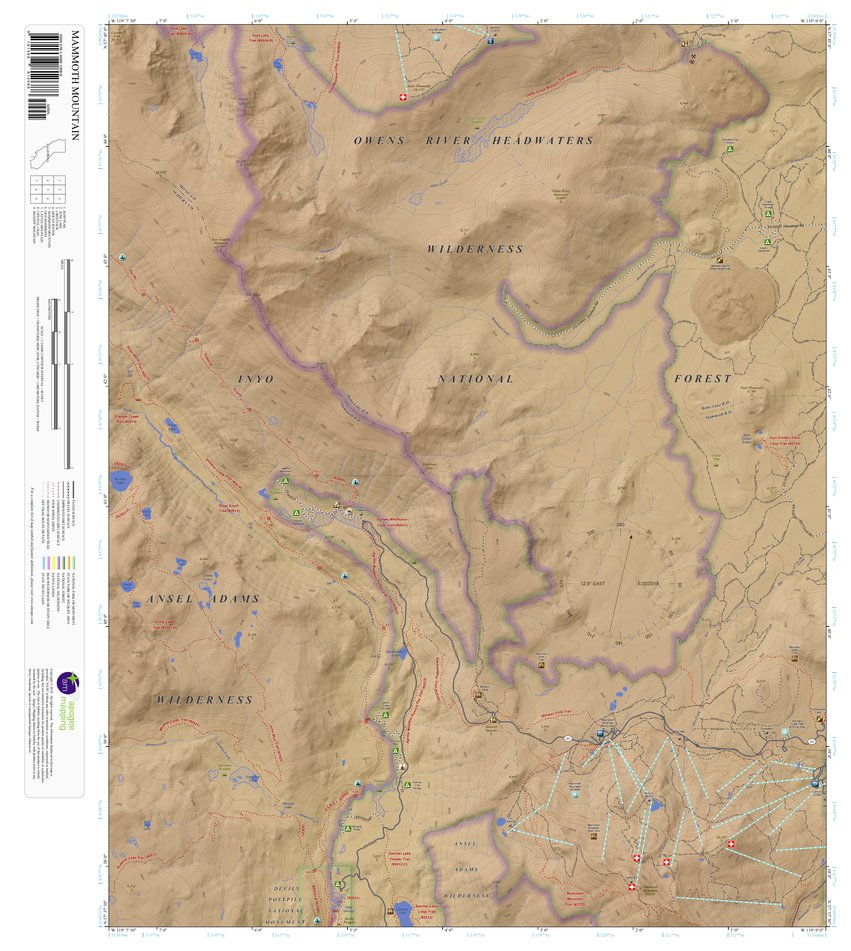 Mammoth Mountain, California 7.5 Minute Topographic Map - Color ...