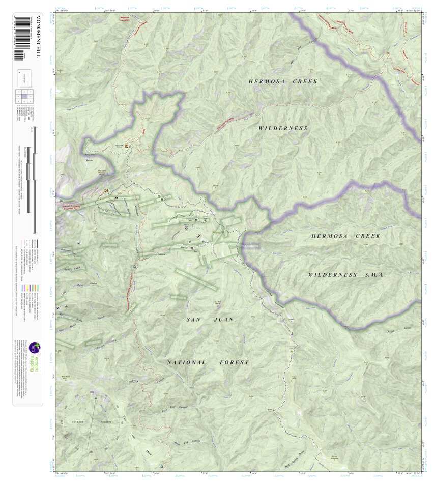 Monument Hill, Colorado 7.5 Minute Topographic Map by Apogee Mapping ...
