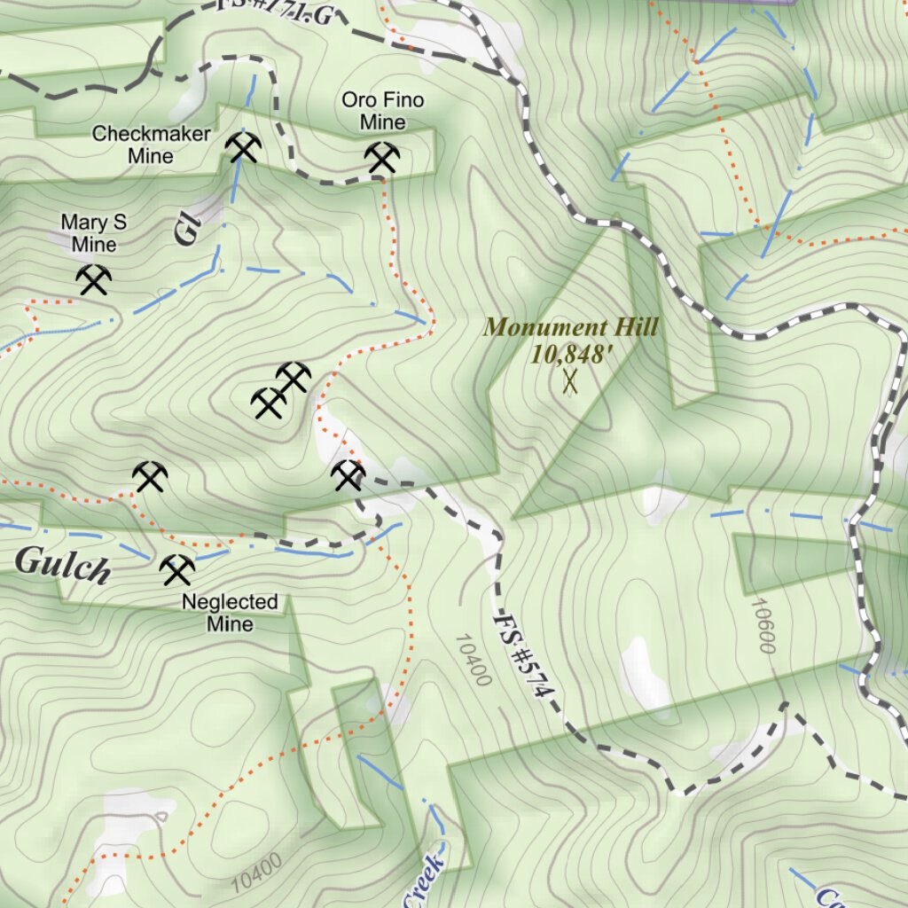 Monument Hill, Colorado 7.5 Minute Topographic Map by Apogee Mapping ...