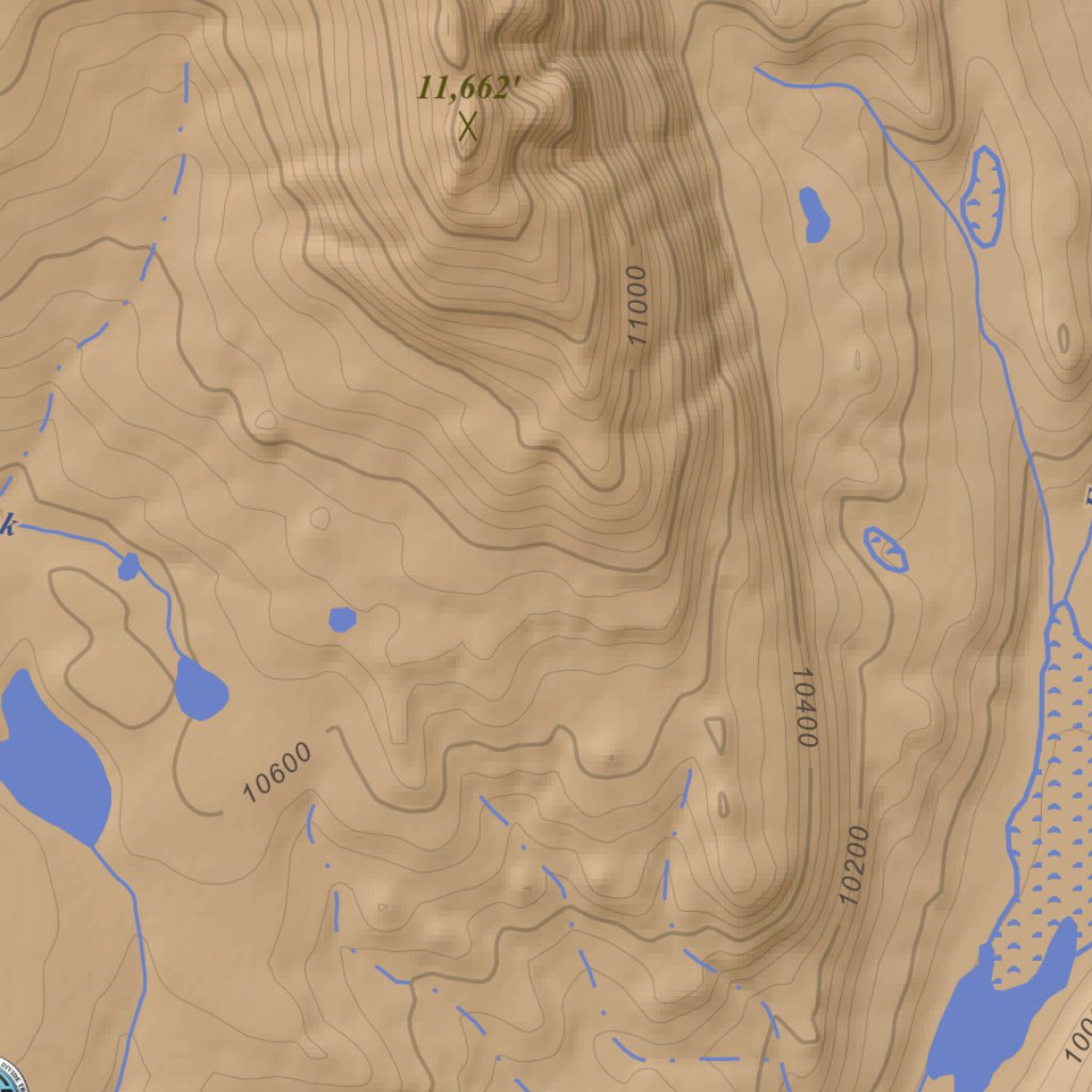 Mount Bonneville, Wyoming 7.5 Minute Topographic Map - Color Hillshade ...
