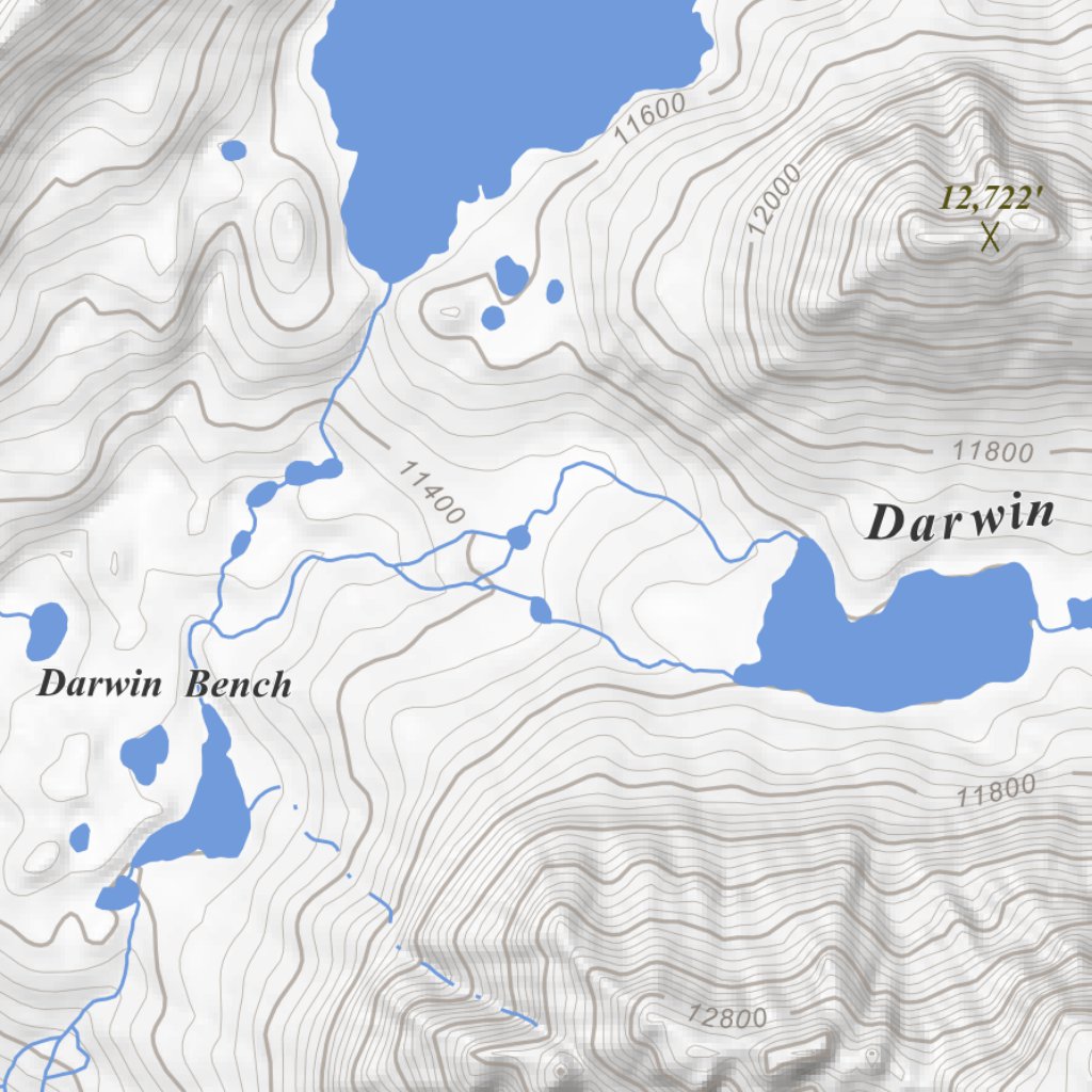 Mount Darwin, California 7.5 Minute Topographic Map by Apogee Mapping ...