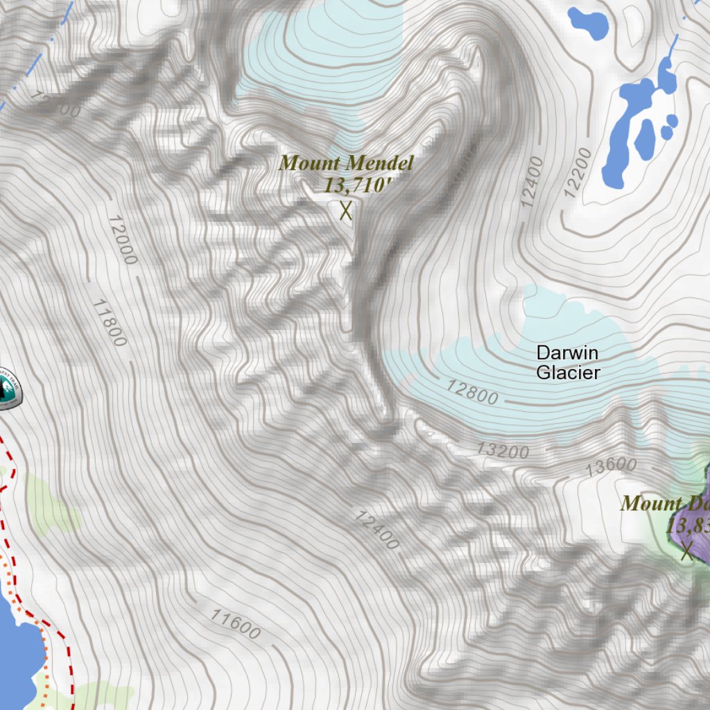 Mount Darwin, California 7.5 Minute Topographic Map by Apogee Mapping ...