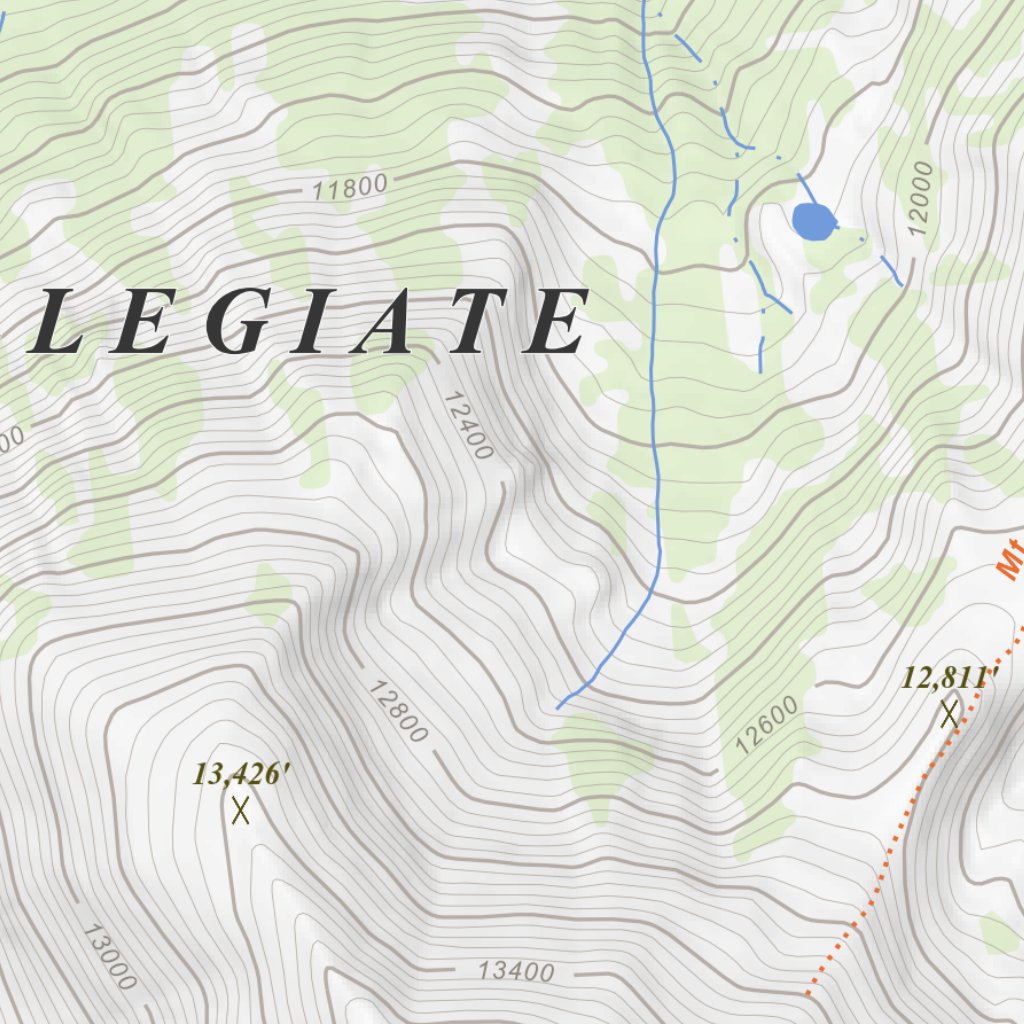 Mount Harvard, Colorado 7.5 Minute Topographic Map by Apogee Mapping ...