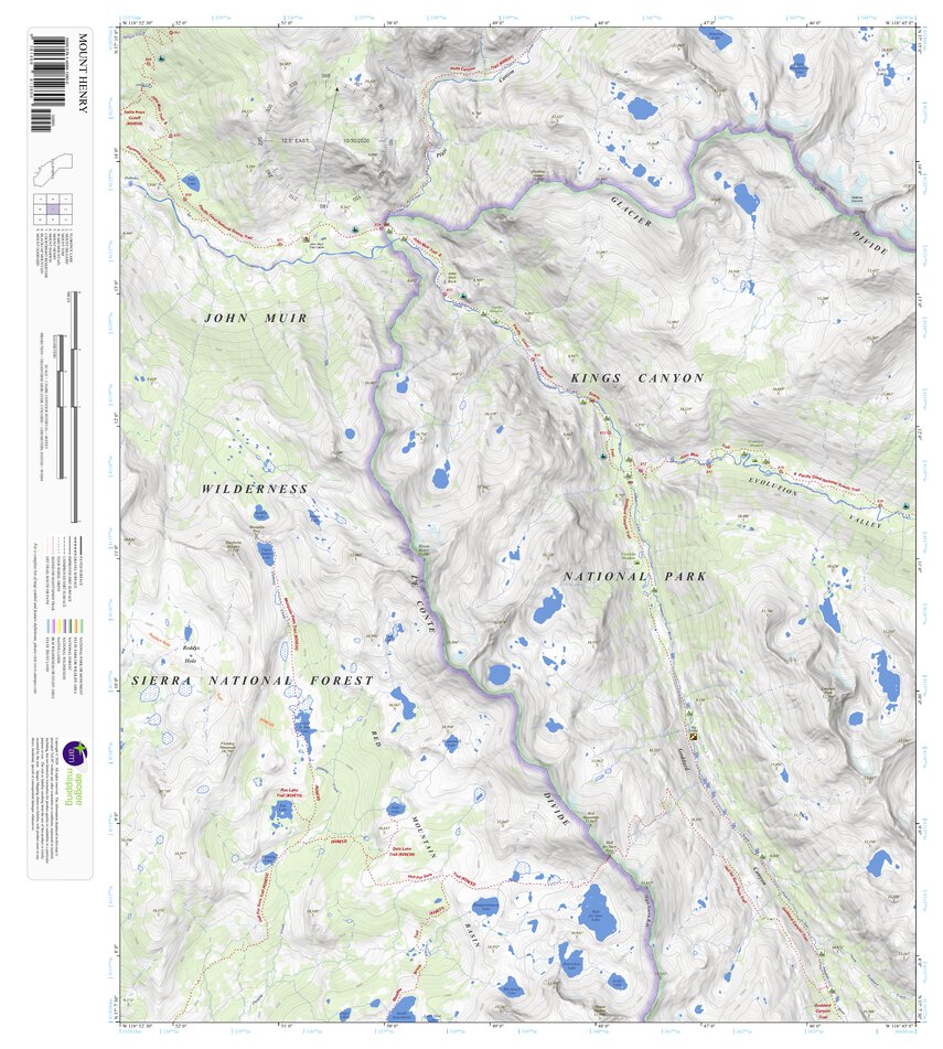 Mount Henry, California 7.5 Minute Topographic Map by Apogee Mapping ...