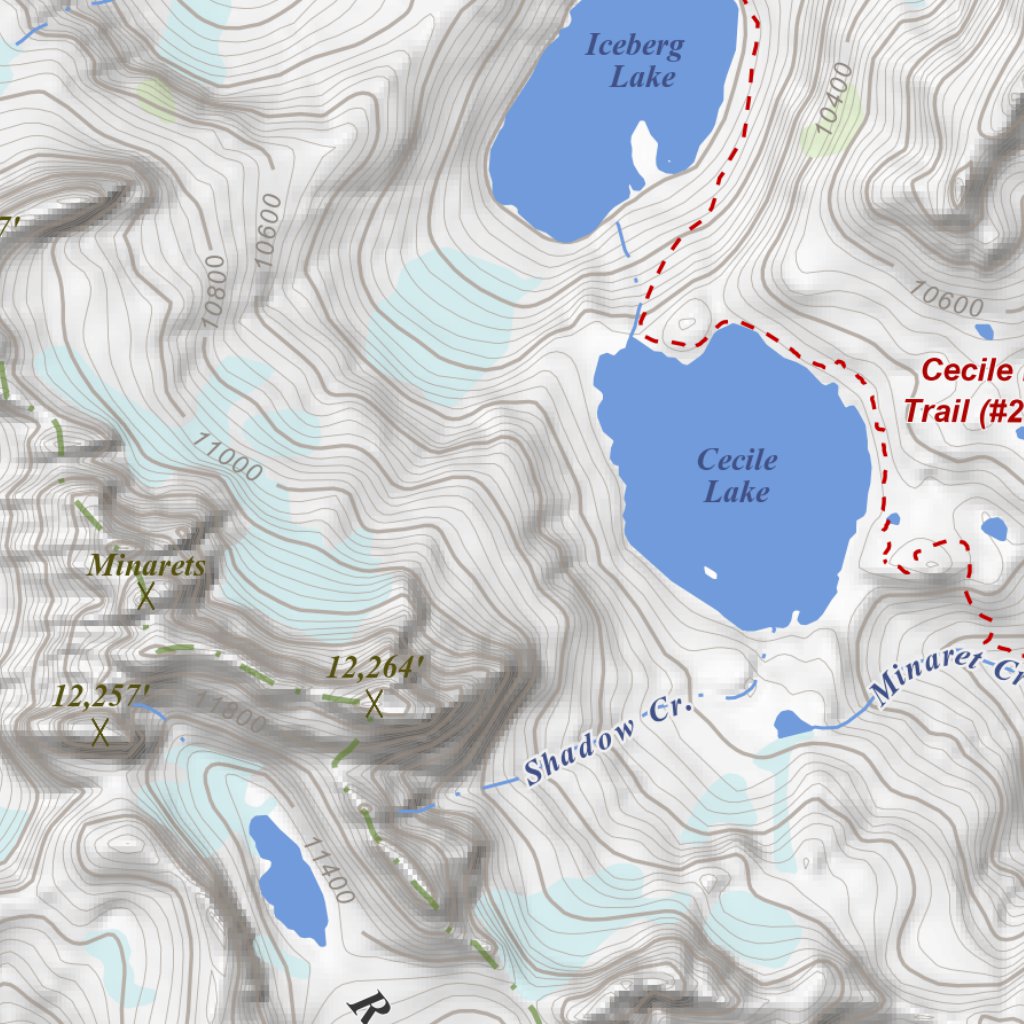 Mount Ritter, California 7.5 Minute Topographic Map by Apogee Mapping ...