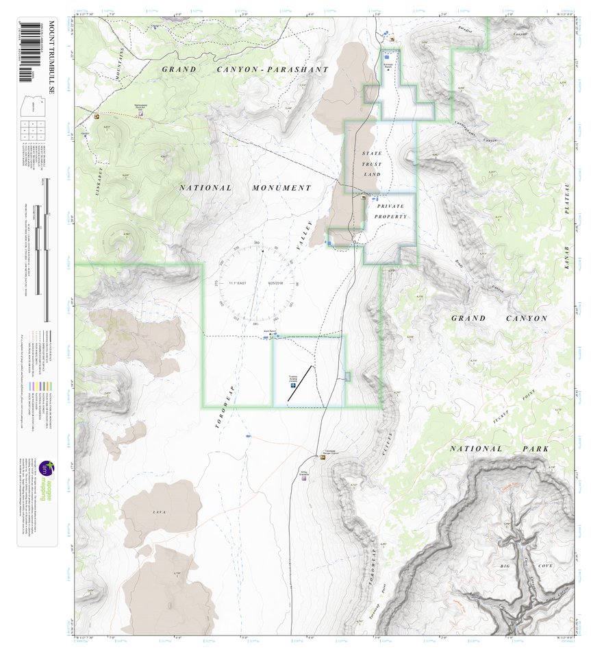 Mount Trumbull SE, Arizona 7.5 Minute Topographic Map by Apogee Mapping ...