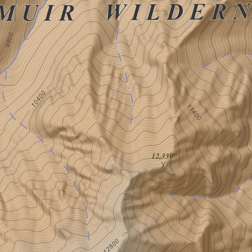 Mount Williamson, California 7.5 Minute Topographic Map - Color ...