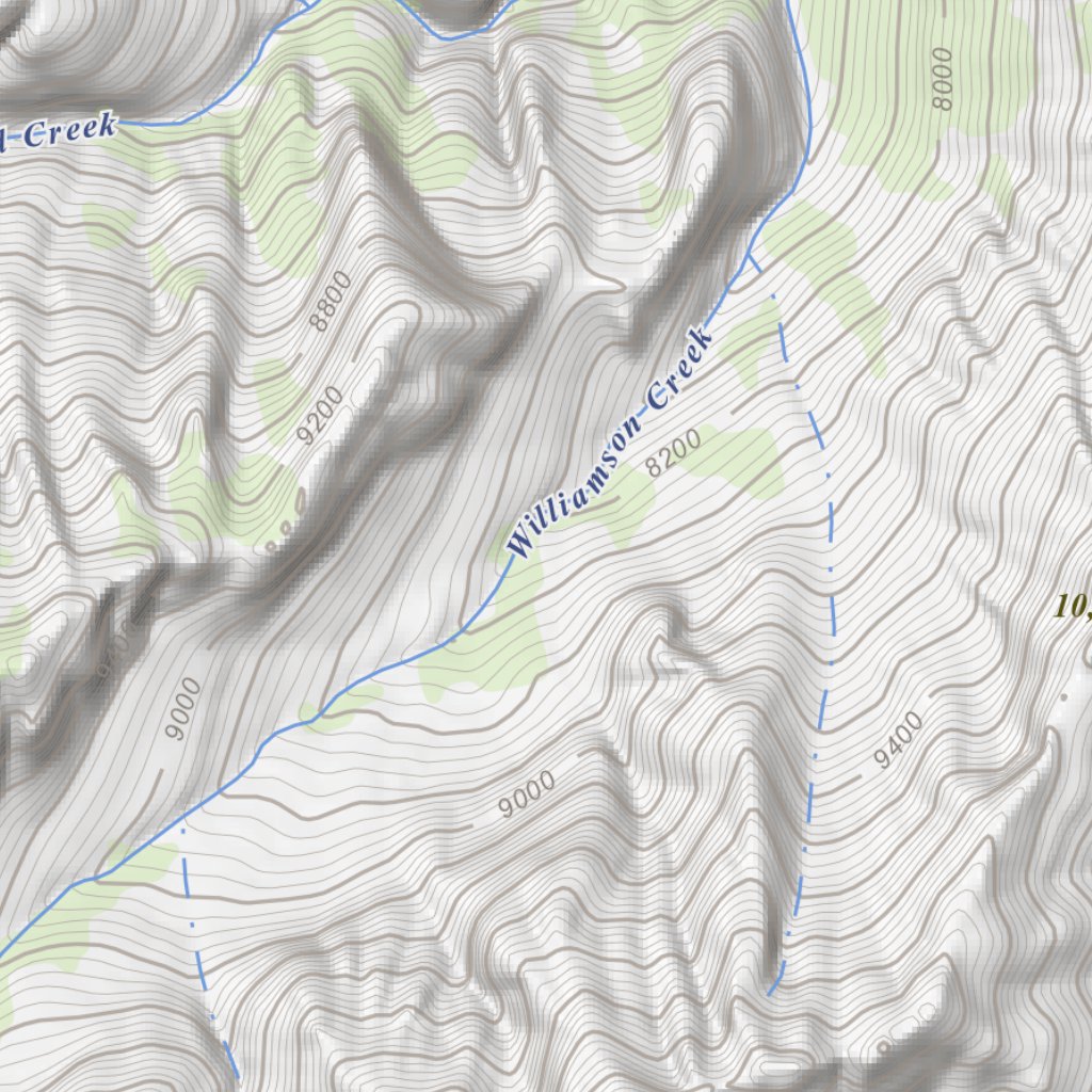 Mount Williamson, California 7.5 Minute Topographic Map by Apogee ...