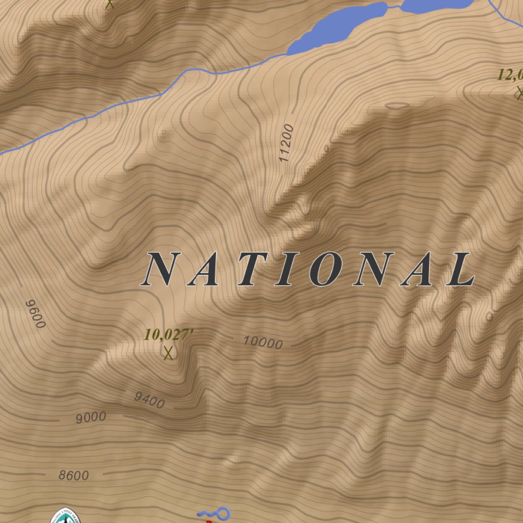 North Palisade, California 7.5 Minute Topographic Map - Color Hillshade ...