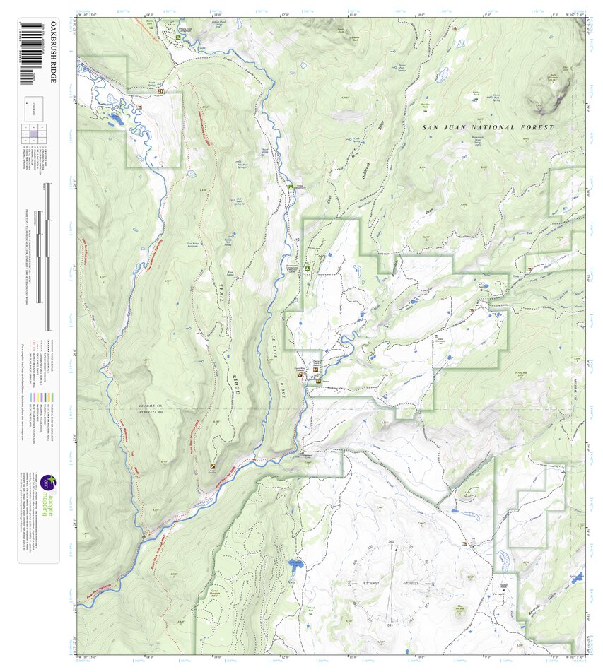 Oakbrush Ridge, Colorado 7.5 Minute Topgraphic Map by Apogee Mapping ...