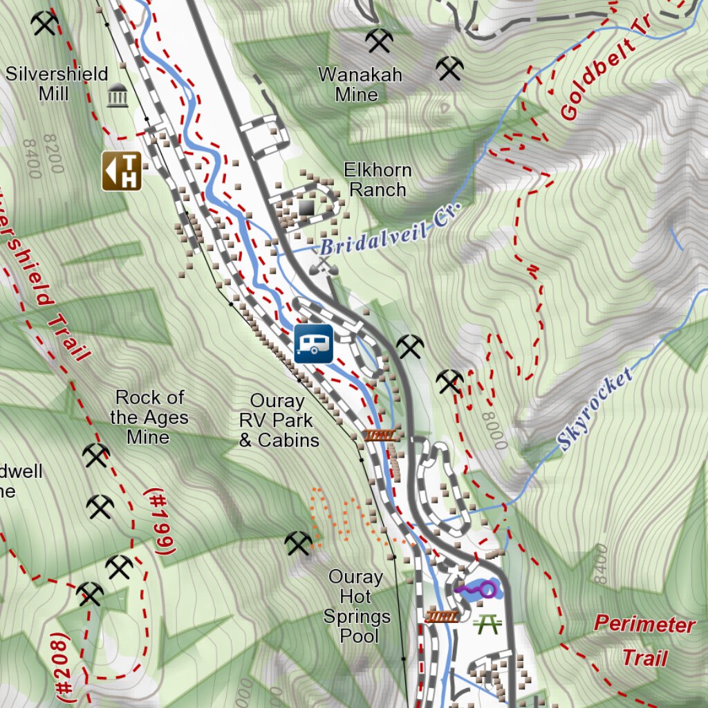Ouray, Colorado 7.5 Minute Topographic Map by Apogee Mapping, Inc ...