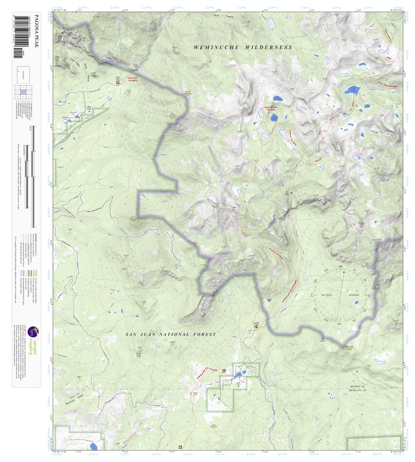 Pagosa Peak, Colorado 7.5 Minute Topographic Map by Apogee Mapping, Inc ...