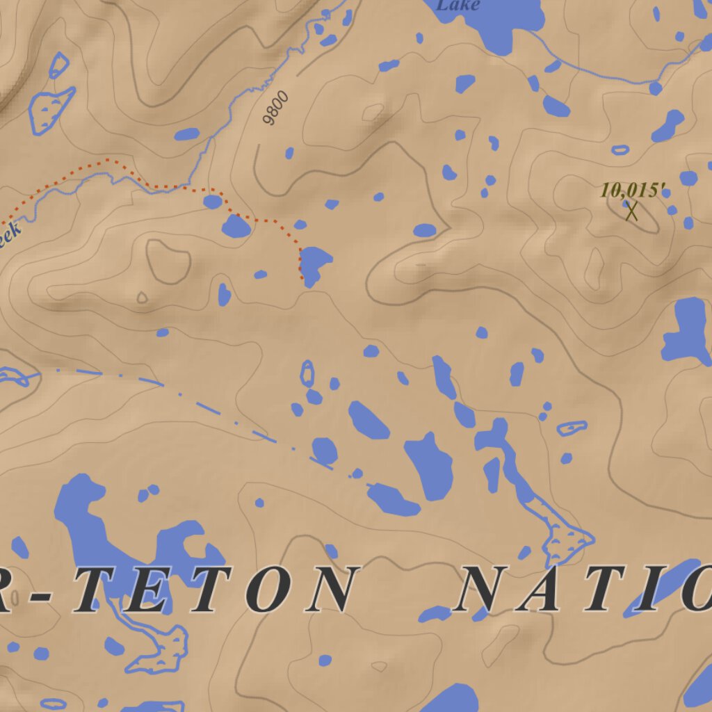 Raid Lake, Wyoming 7.5 Minute Topographic Map - Color Hillshade by ...