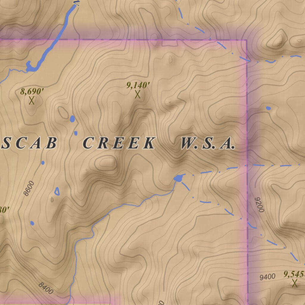 Raid Lake, Wyoming 7.5 Minute Topographic Map - Color Hillshade by ...