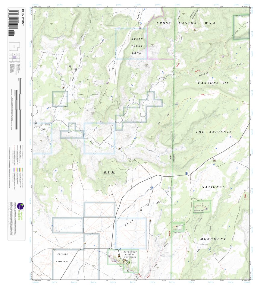 Ruin Point, Utah 7.5 Minute Topographic Map by Apogee Mapping, Inc ...