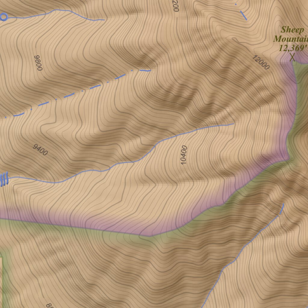 Saddle Mountain, Colorado 7.5 Minute Topographic Map - Color Hillshade ...