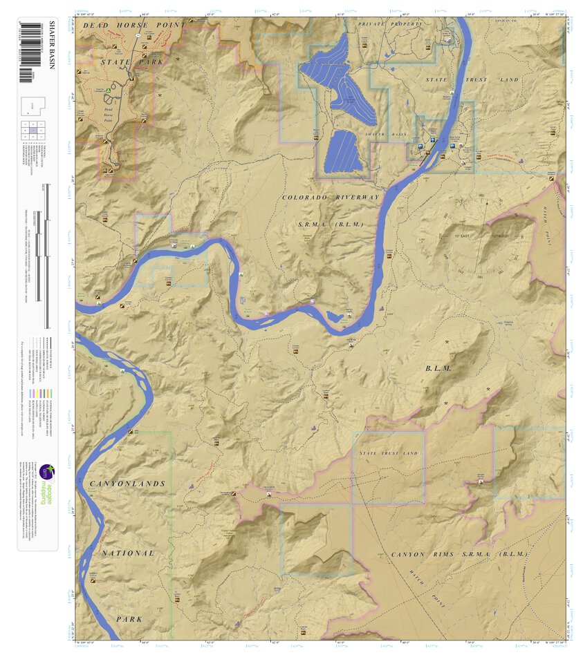 Shafer Basin, Utah 7.5 Minute Topographic Map - Color Hillshade by ...
