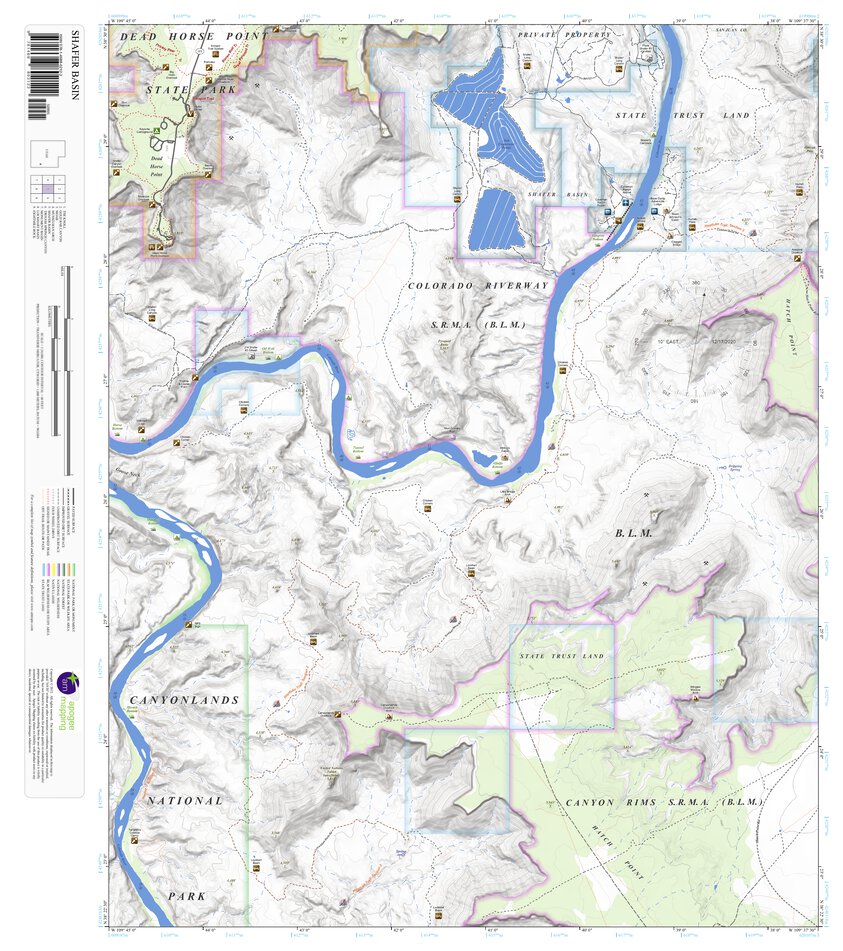 Shafer Basin, Utah 7.5 Minute Topographic Map by Apogee Mapping, Inc ...