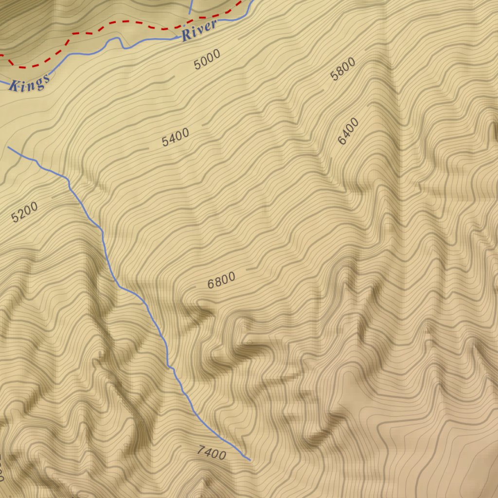 Slide Bluffs, California 7.5 Minute Topographic Map - Color Hillshade ...