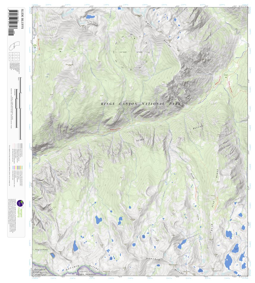 Slide Bluffs, California 7.5 Minute Topographic Map by Apogee Mapping ...