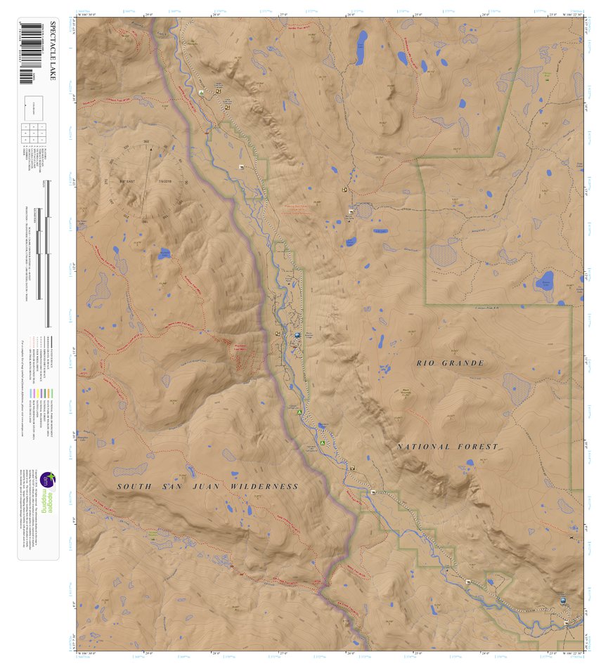 Spectacle Lake, Colorado 7.5 Minute Topographic Map - Color Hillshade ...