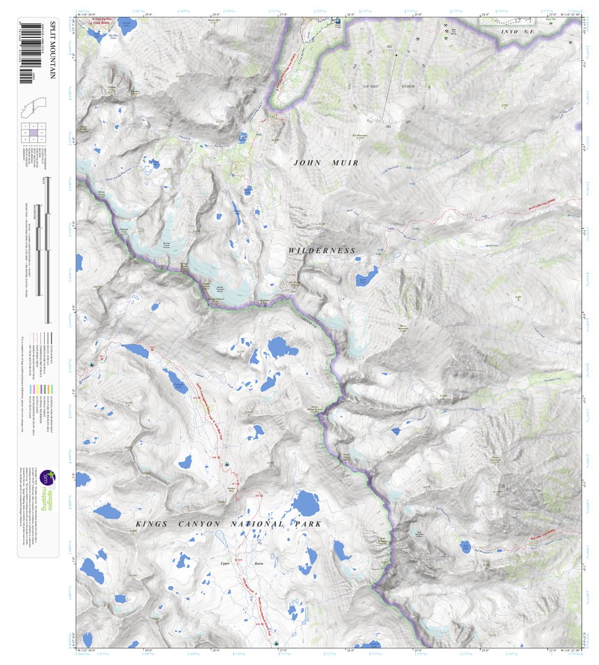 Split Mountain, California 7.5 Minute Topographic Map by Apogee Mapping ...