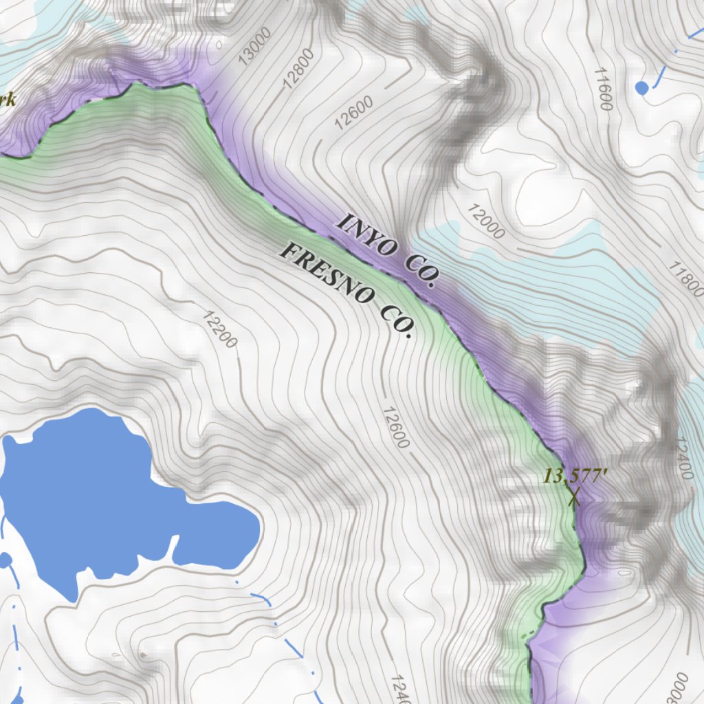 Split Mountain, California 7.5 Minute Topographic Map by Apogee Mapping ...