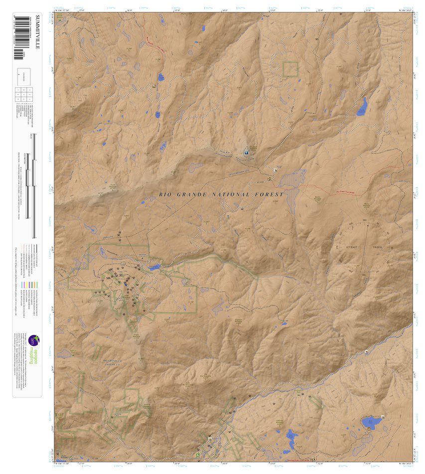 Summitville, Colorado 7.5 Minute Topographic Map - Color Hillshade by ...