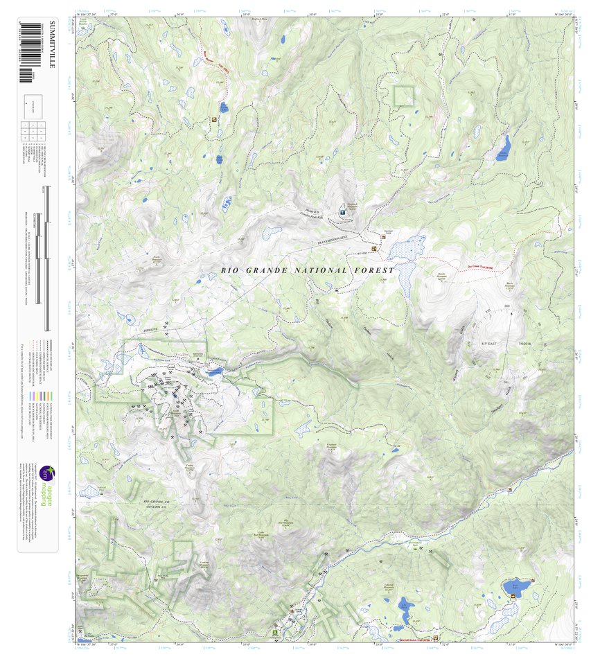 Summitville, Colorado 7.5 Minute Topographic Map by Apogee Mapping, Inc ...