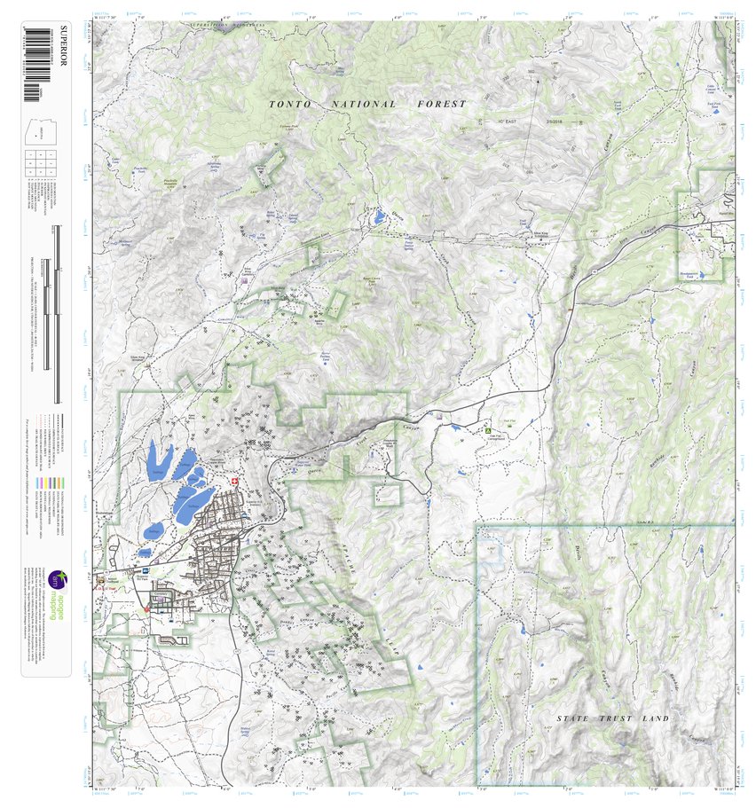 Superior, Arizona 7.5 Minute Topographic Map by Apogee Mapping, Inc ...