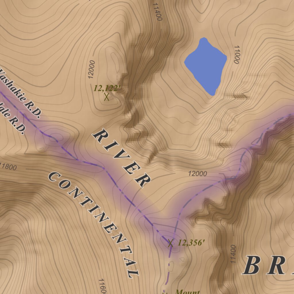 Sweetwater Gap, Wyoming 7.5 Minute Topographic Map - Color Hillshade by ...