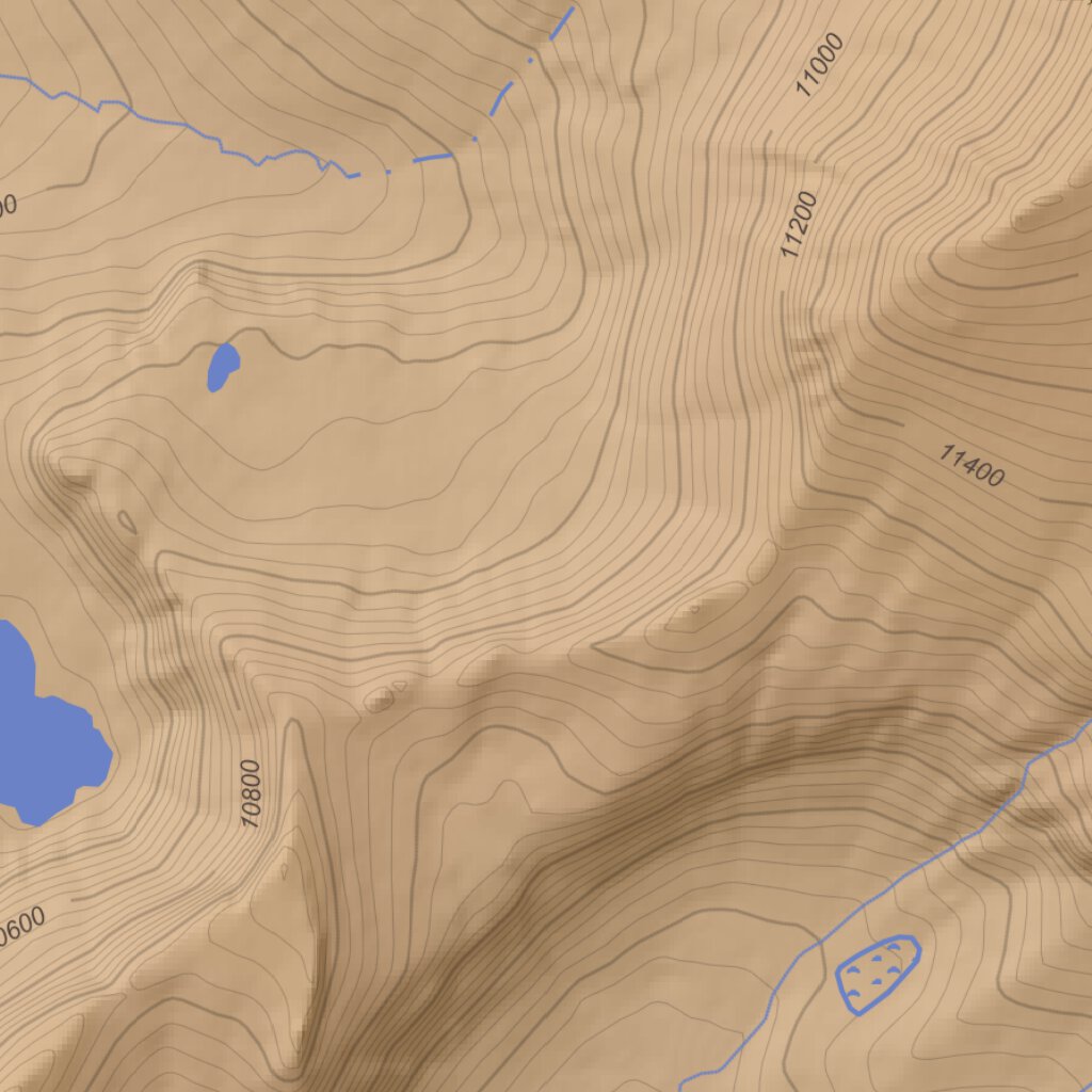 Tioga Pass, California 7.5 Minute Topographic Map - Color Hillshade by ...